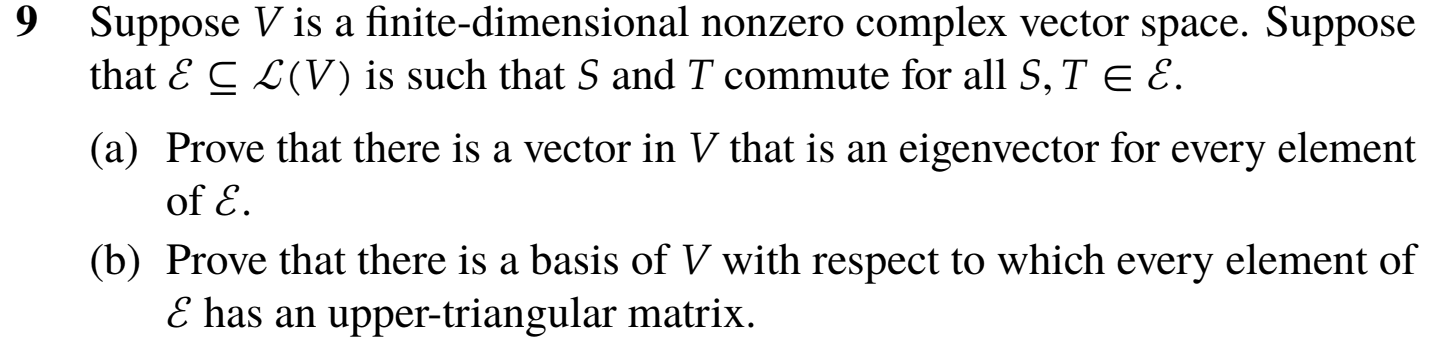 Solved 9 ﻿Suppose V ﻿is a finite-dimensional nonzero complex | Chegg.com