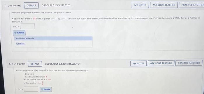 Solved Use the given information about the polynomial graph | Chegg.com
