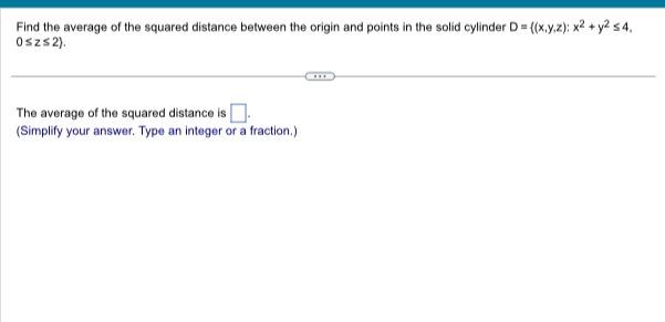 Solved Find the average of the squared distance between the | Chegg.com