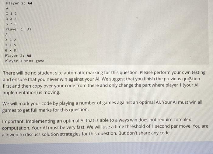 Solved Q4: Notakto - Al AI Weight: 20% Last update: 18 Oct, | Chegg.com