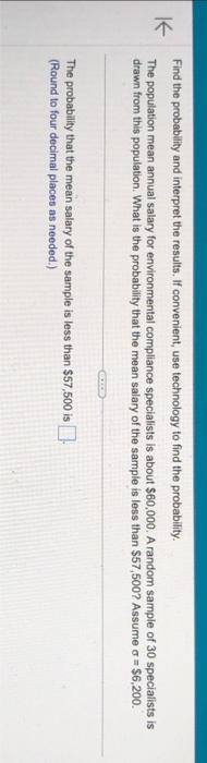Solved Find the probability and interpret the results. If | Chegg.com
