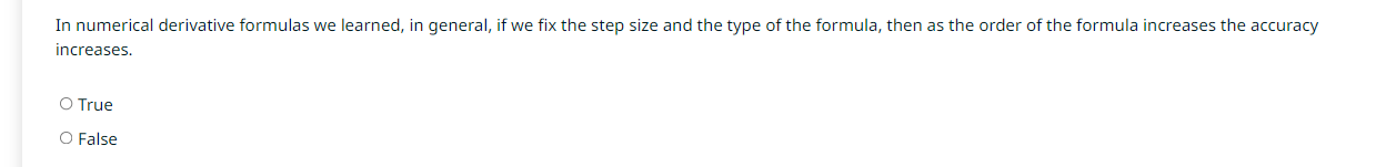 Solved In numerical derivative formulas we learned, in | Chegg.com