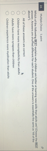 Solved 26Multiple Choice 1 ﻿pointWhich of the following BEST | Chegg.com