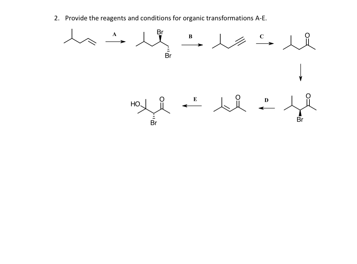 Provide the reagents and conditions for organic | Chegg.com