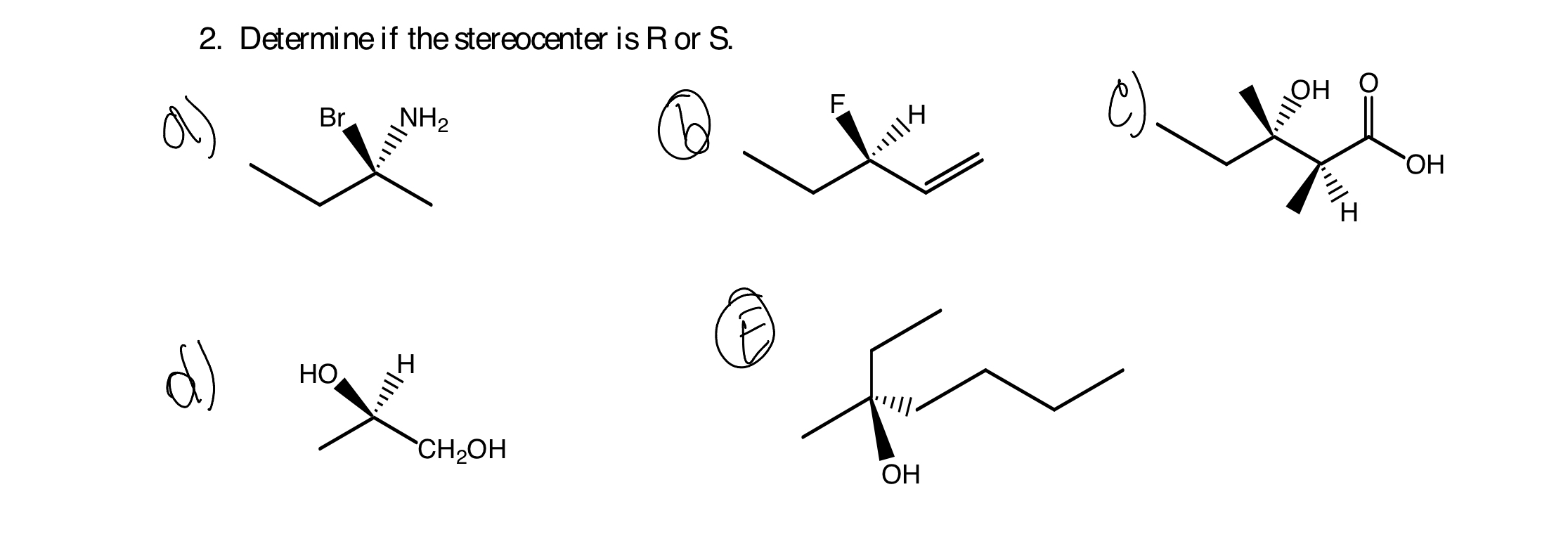 Solved Determine if the stereocenter is R or S .O(1) | Chegg.com