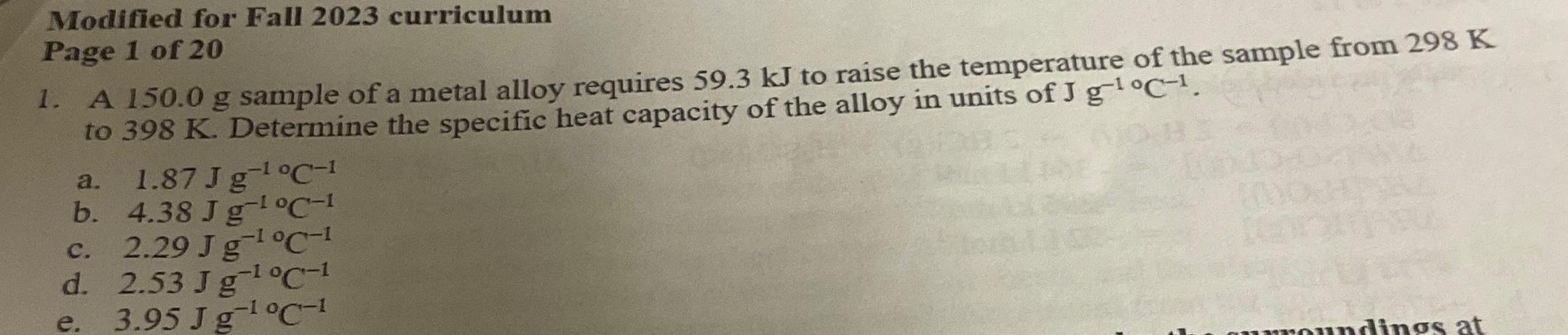 Solved Modified for Fall 2023 ﻿curriculumPage 1 ﻿of 20A | Chegg.com