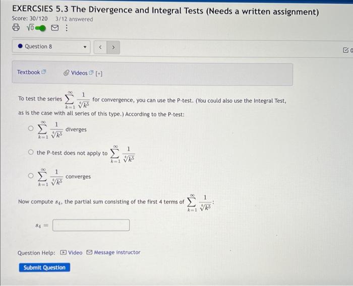 Solved EXERCSIES 5.3 The Divergence and Integral Tests | Chegg.com