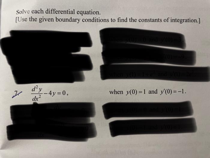 Solved Solve each differential equation. [Use the given | Chegg.com