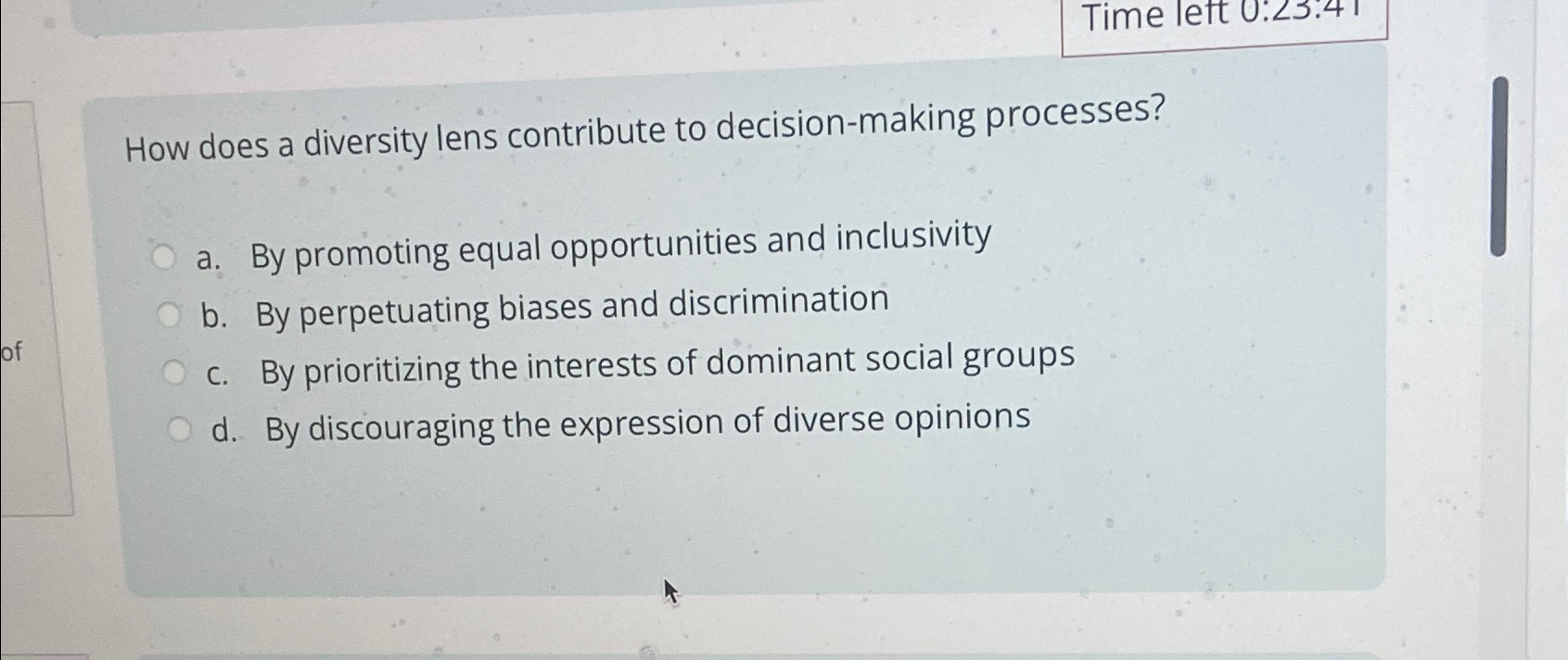 Solved How does a diversity lens contribute to | Chegg.com
