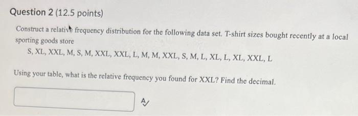 Solved Construct a relatist frequency distribution for the | Chegg.com