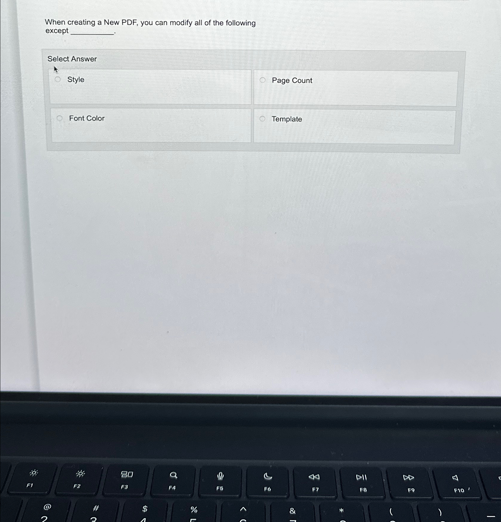 Solved When creating a New PDF, ﻿you can modify all of the | Chegg.com