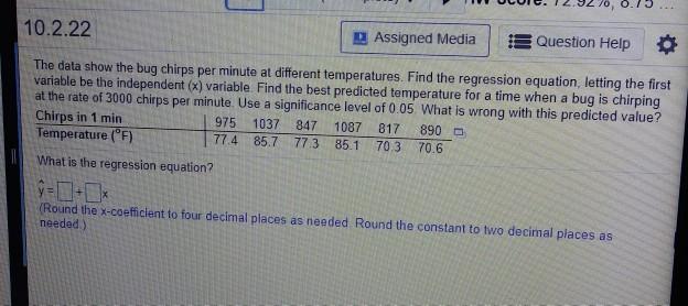 Solved Find the best predicted temperature for a time when a | Chegg.com