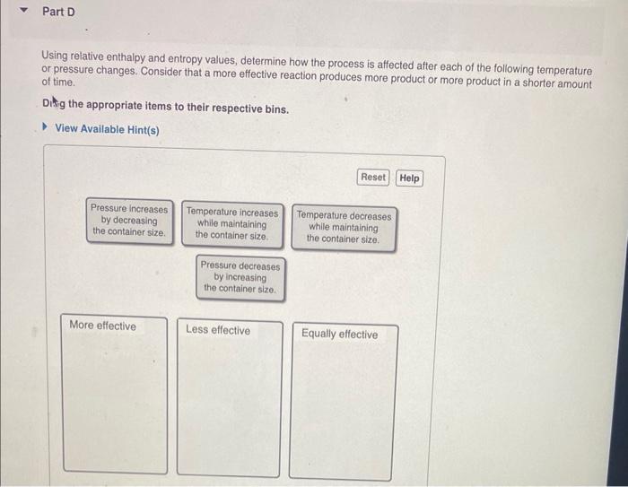 Solved Using relative enthalpy and entropy values, determine | Chegg.com