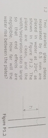 Solved 1.2 ﻿Two parallel glass plates separated by 0.5mm | Chegg.com