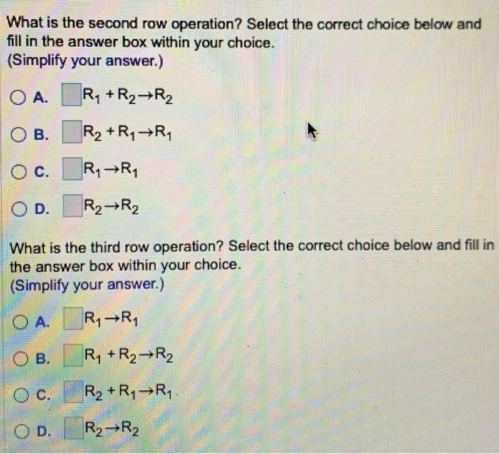 Solved For the given sequence of augmented matrices, | Chegg.com