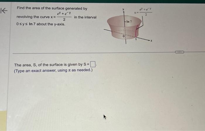 Solved Find the area of the surface generated by revolving | Chegg.com