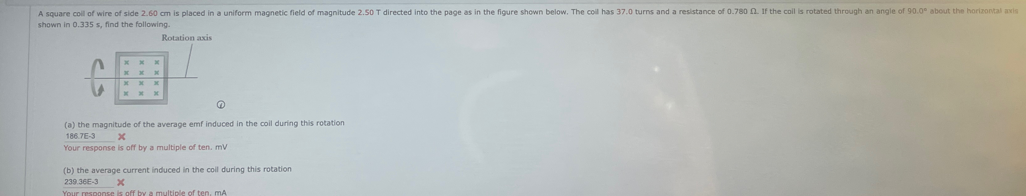 Solved 7.(a) ﻿the magnitude of the average emf induced in | Chegg.com