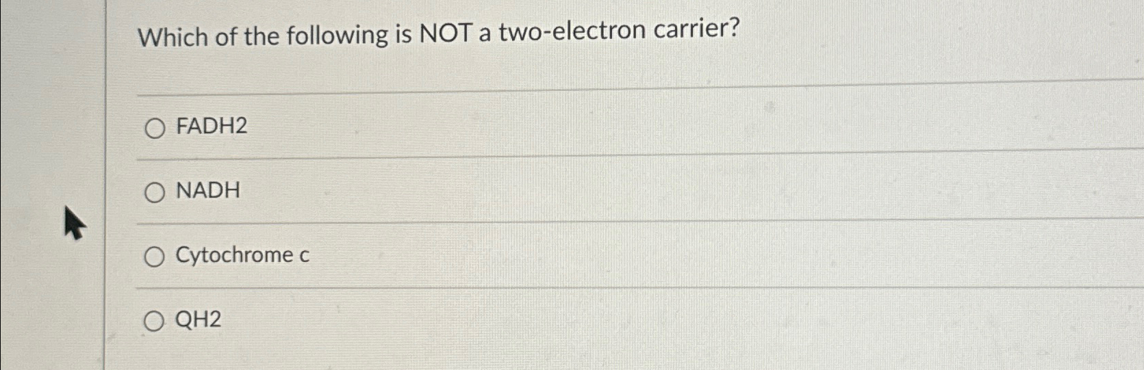Which of the following is NOT a two-electron | Chegg.com