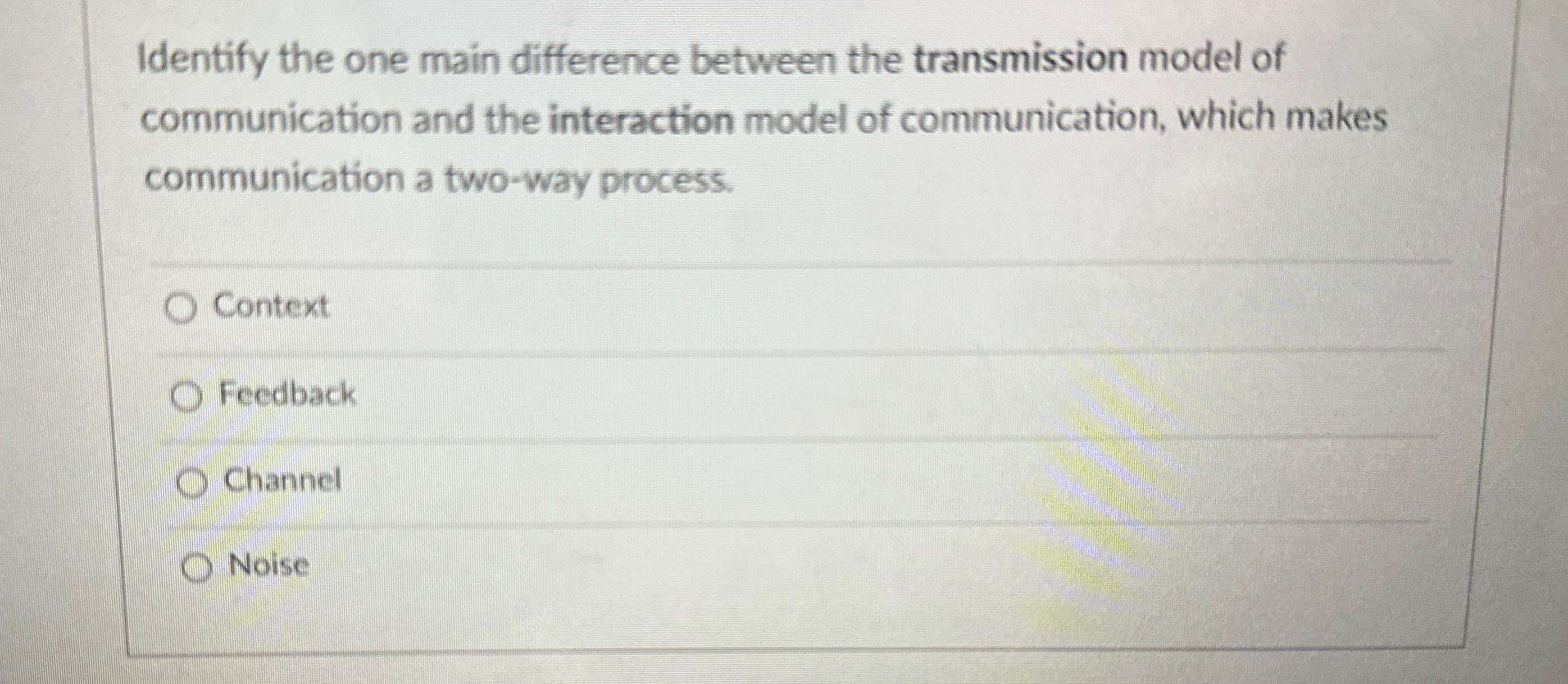 Solved Identify the one main difference between the | Chegg.com