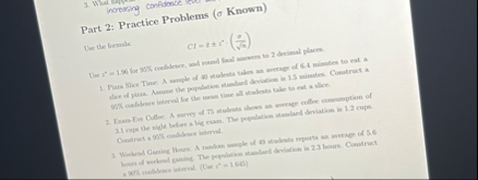 Part 3: More Practice Problems ( σ | Chegg.com