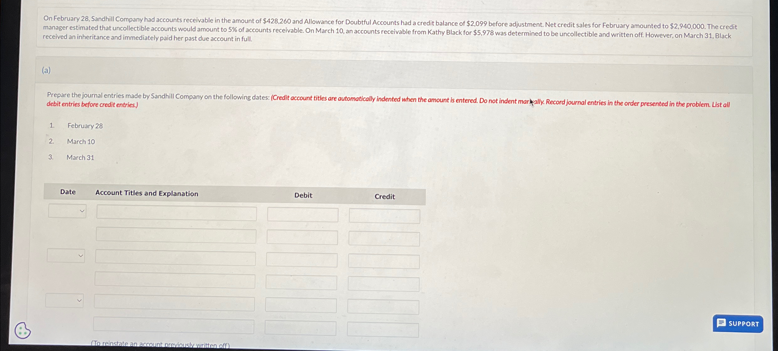 Solved received an inheritance and immediately paid her past | Chegg.com