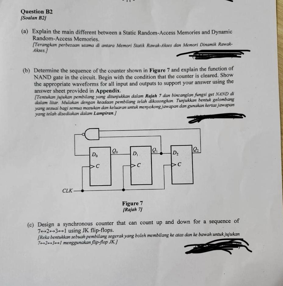 Solved (a) ﻿Explain the main different between a Static | Chegg.com