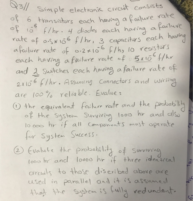 Solved Q3// Simple electronic circt Consists of having a | Chegg.com