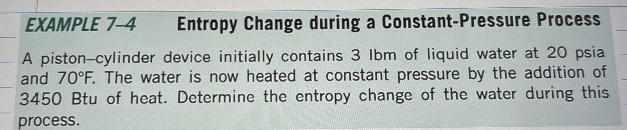 Solved EXAMPLE 7-4 ﻿Entropy Change during a | Chegg.com