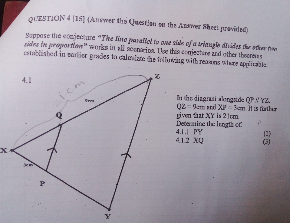 Solved QUESTION 4 [15] (Answer the Question on the Answer | Chegg.com