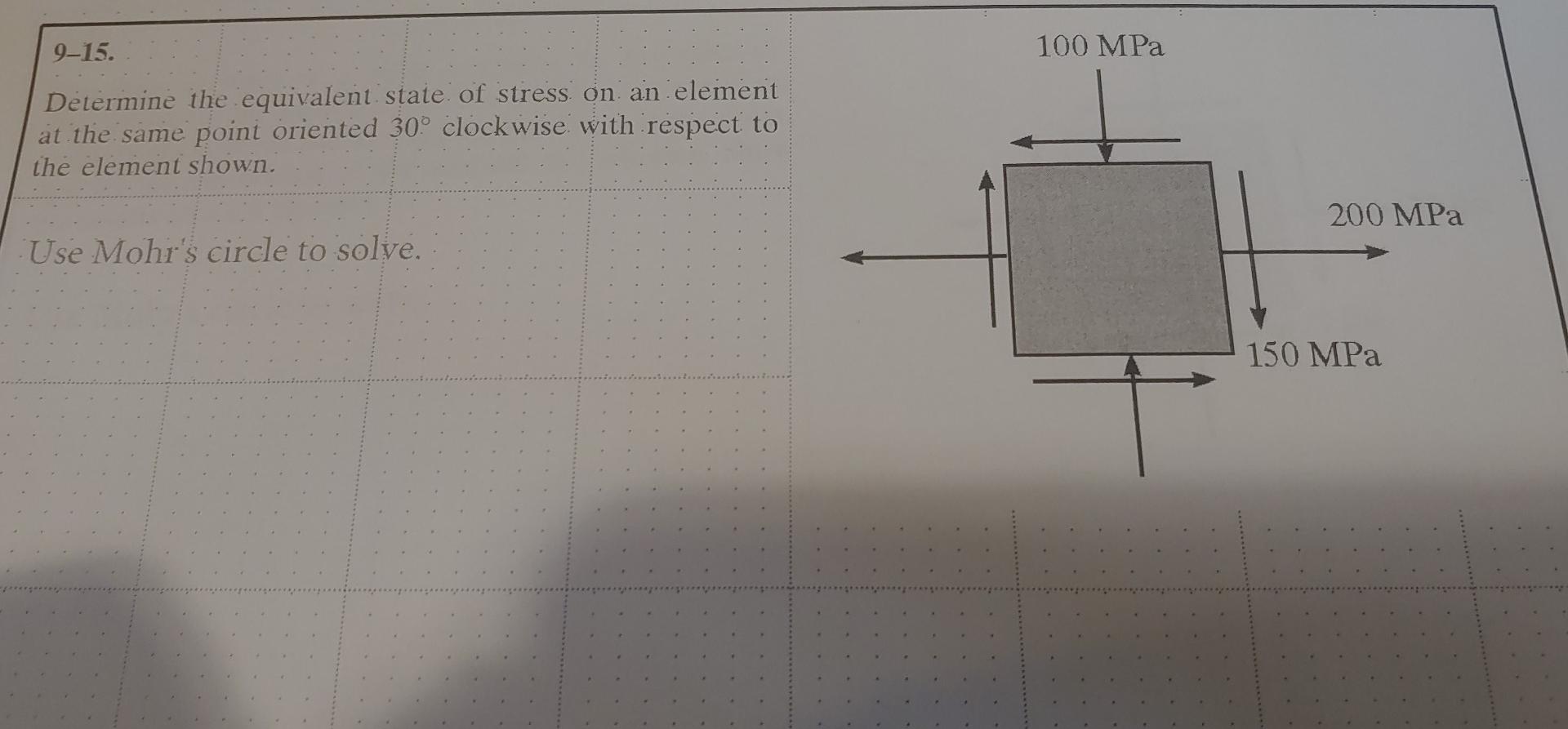 Solved 9-15. Use Mohr s circle to solve. Determine the | Chegg.com