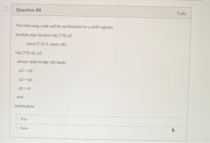 Solved The following declaration and statement will produce | Chegg.com