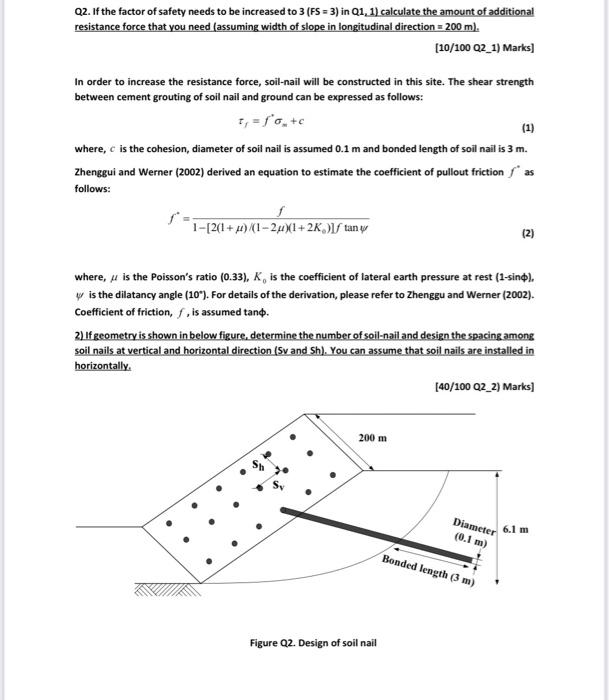 Solved Q1. For the given failure surface, determine Factor | Chegg.com