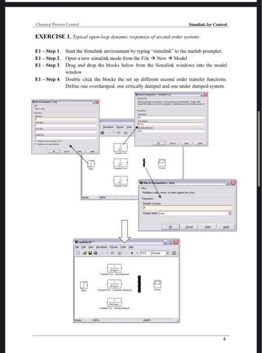 Solved Exercise 1 Typical Open Loop Dynamic Responser Of 9098