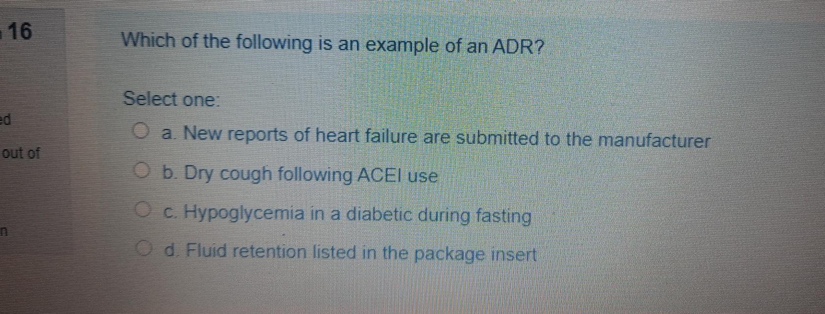 Solved 16 Which of the following is an example of an ADR? | Chegg.com