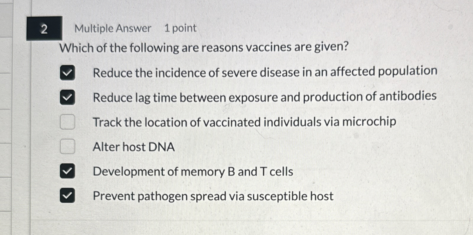 Solved 2Multiple Answer 1 ﻿pointWhich of the following are | Chegg.com