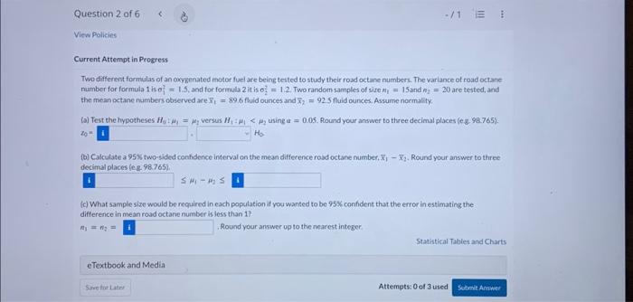 Solved Two different formulas of an oxygenated motor fuel | Chegg.com