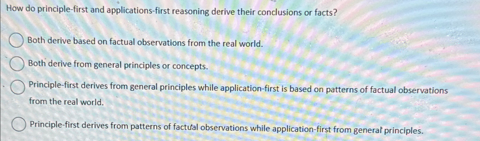 Solved How do principle-first and applications-first | Chegg.com