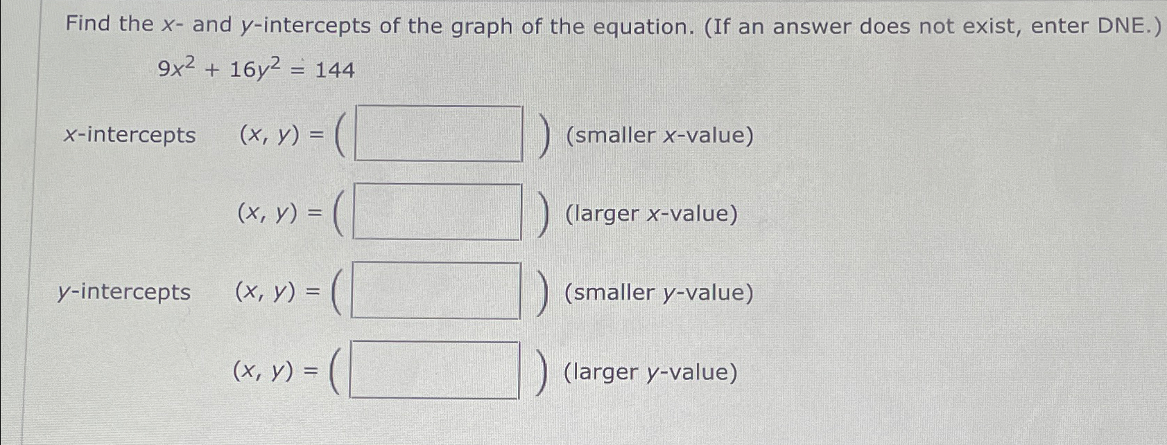 Solved Find the x - ﻿and y-intercepts of the graph of the | Chegg.com