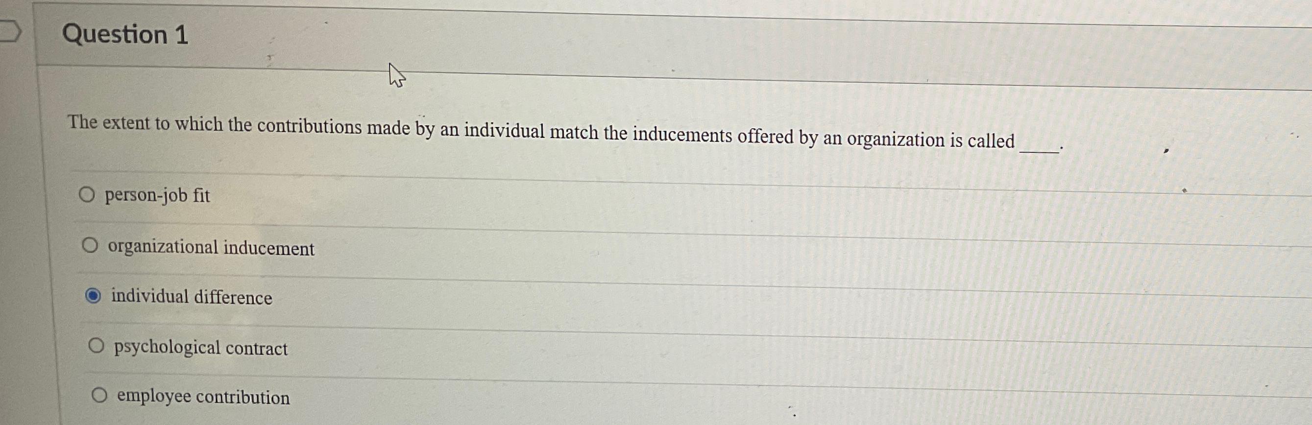Solved Question 1The extent to which the contributions made | Chegg.com