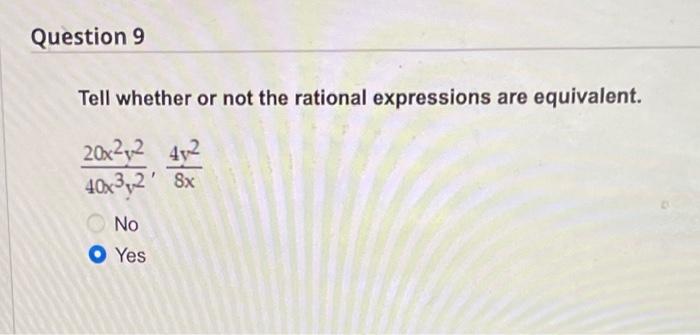 Solved Tell whether or not the rational expressions are | Chegg.com