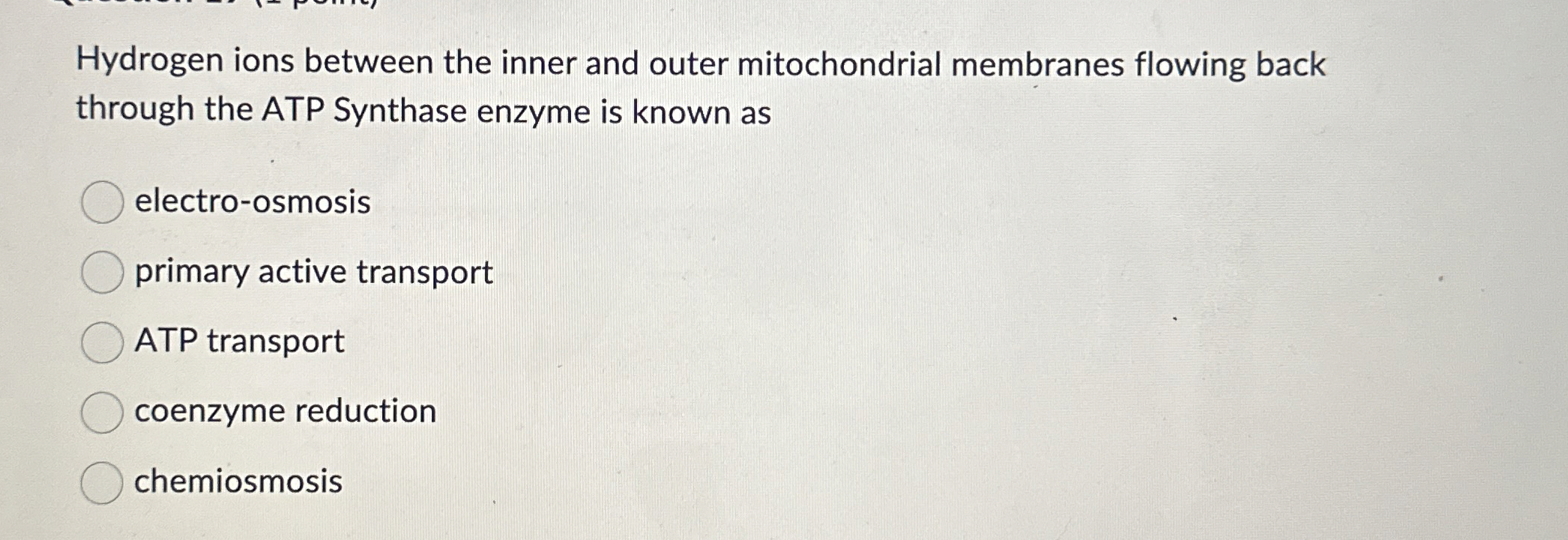 Solved Hydrogen ions between the inner and outer | Chegg.com