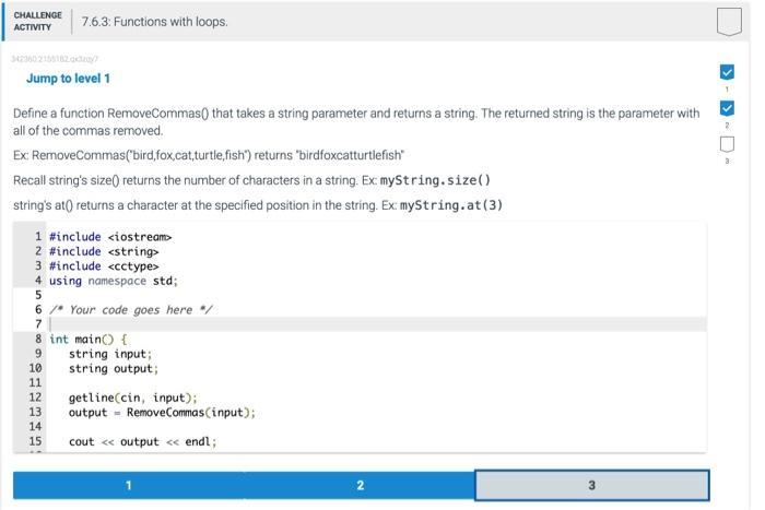 Solved CHALLENGE ACTIVITY 7.6.3. Functions with loops 2 3 | Chegg.com