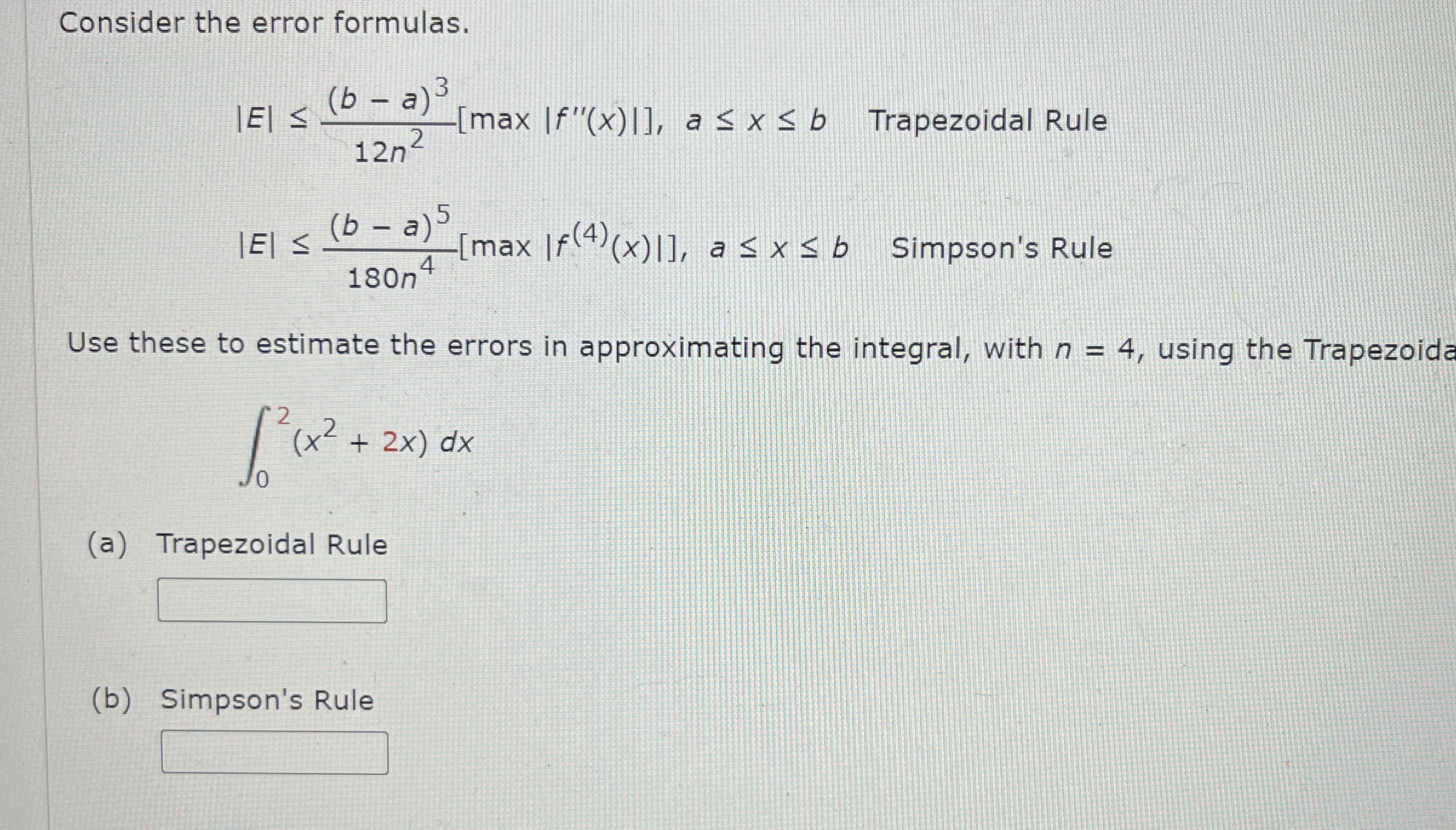 Solved Consider the error | Chegg.com