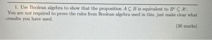 Solved 1. Use Boolean algebra to show that the proposition | Chegg.com