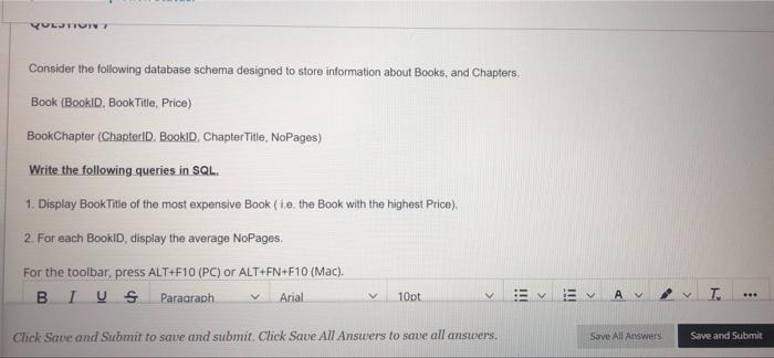 Solved VOLSTRUI Consider the following database schema | Chegg.com