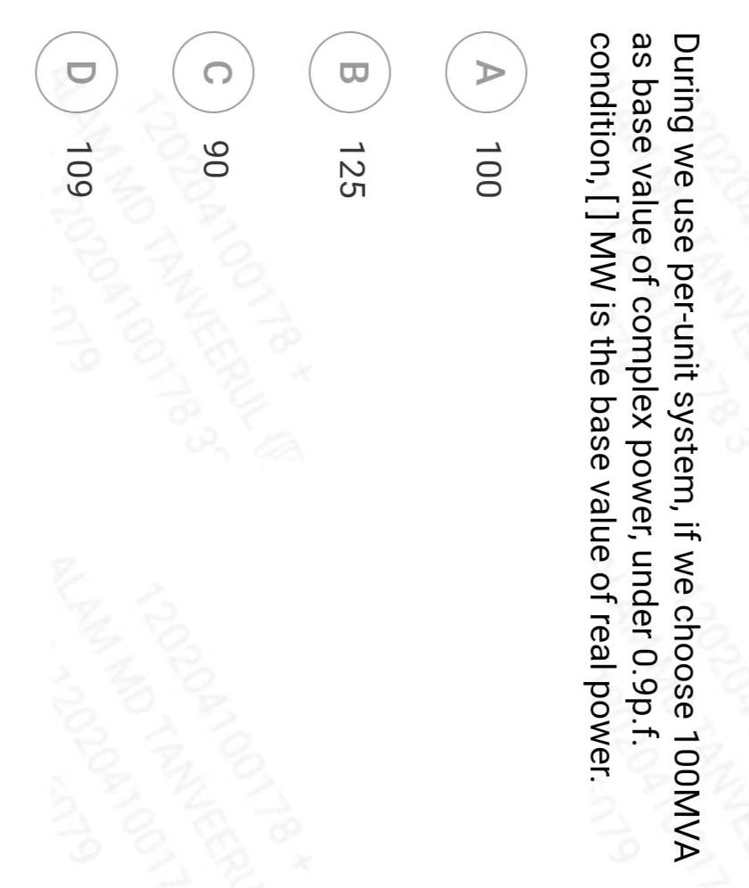 Solved During we use per-unit system, if we choose 100MVA as | Chegg.com