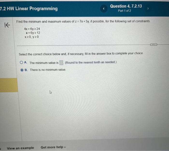 Find the minimum and maximum values of z=7x+5y, if | Chegg.com