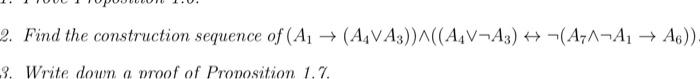 Solved 2. Find the construction sequence of | Chegg.com