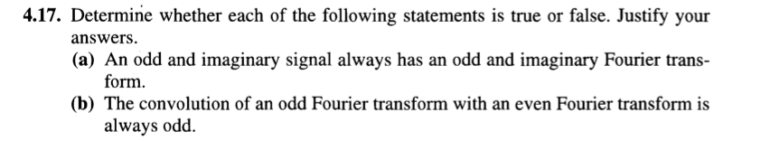 Solved 4.17. ﻿Determine whether each of the following | Chegg.com