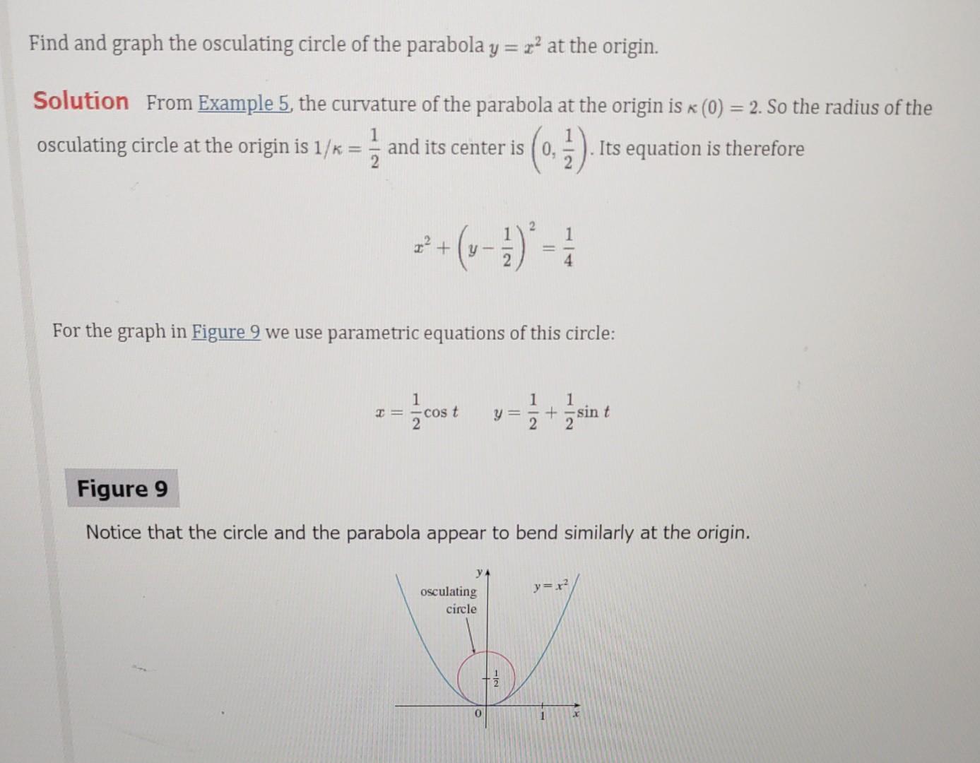 Solved How Did They Find The Center Of The Osculating